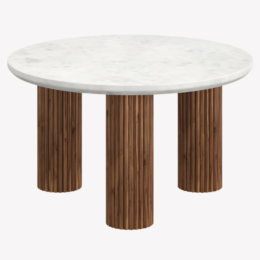 Soren Coffee Table in Rich Walnut & Sleek White Finish – Cosmic Home Canada