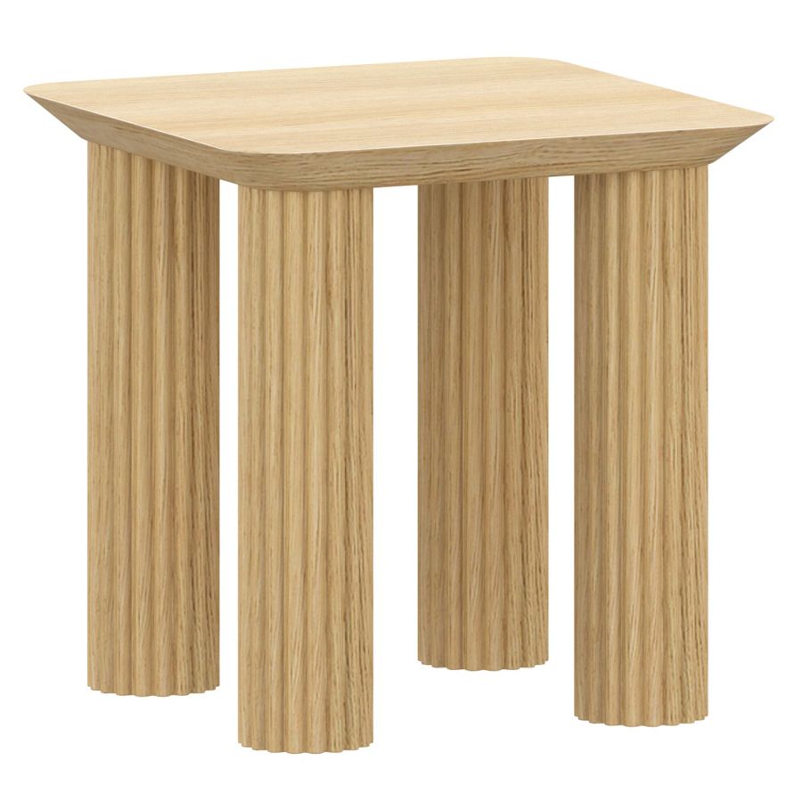 Entryza Solid Wood Accent Table with Reeded Legs - Natural – Cosmic ...